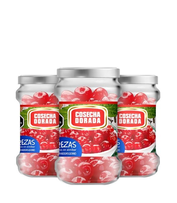 Cerezas Rojas al Marrasquino en Frasco 190g Cosecha Dorada - Regional Sur Uruguay